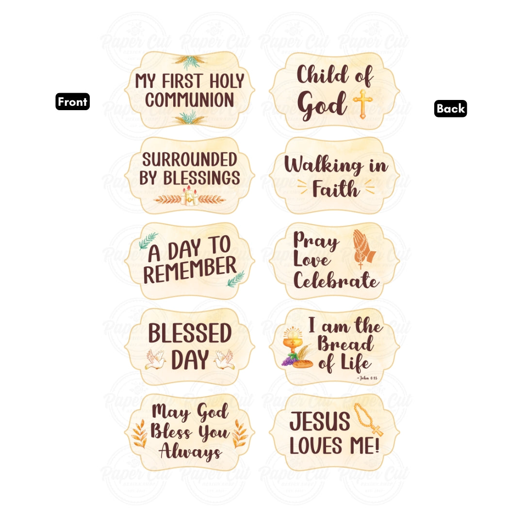 First Holy Communion Props Bundle - Photo Booth Props & Signs – Paper ...