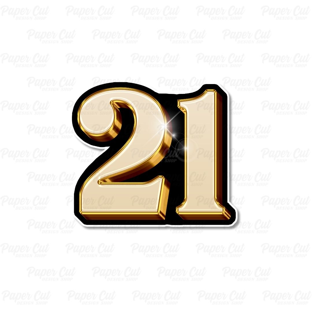 Number 21 Milestone Single Side Print Prop – Paper Cut Design Shop