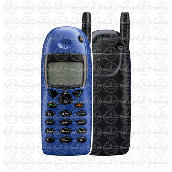 90's cell phone Oversized single prop (double sided) – Paper Cut Design ...