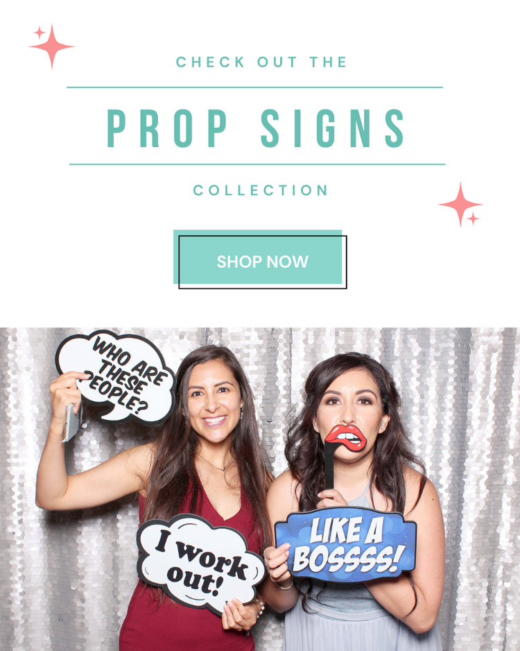 Photo booth albums, photo booth props signs, custom printed backdrops ...
