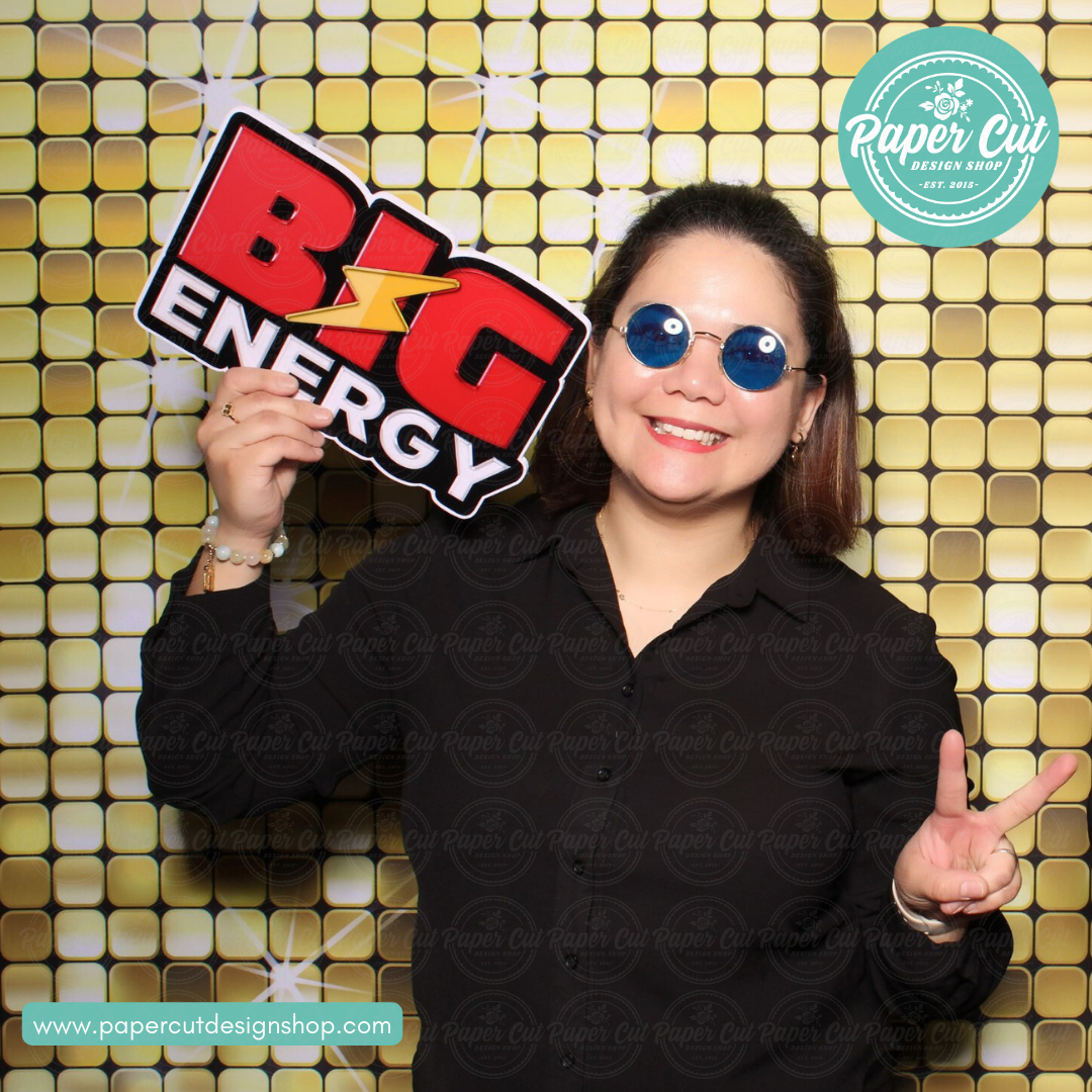 Big Energy Photo Booth Props Single Side Print – Paper Cut Design Shop