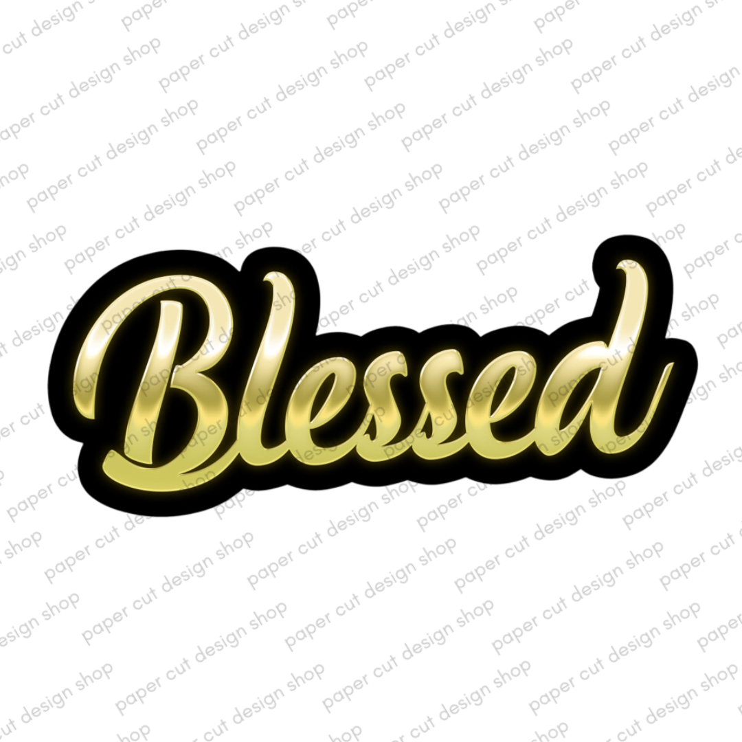 Blessed Photo Booth Props Single Side Print – Paper Cut Design Shop