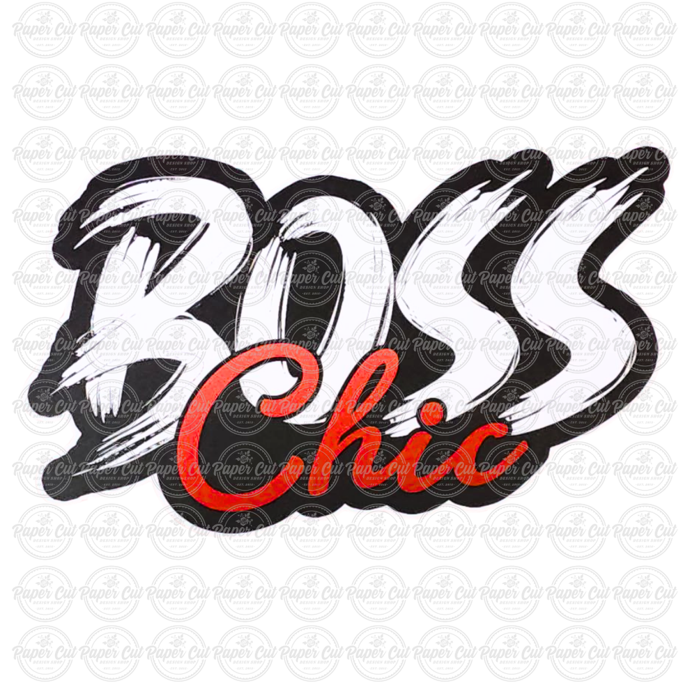 Boss Chic Photo Booth Props Single Side Print – Paper Cut Design Shop