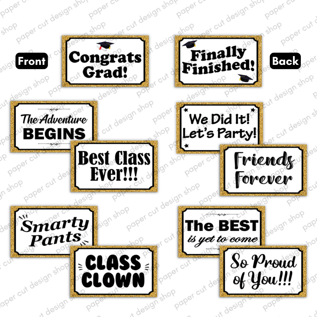 OVERSIZED Graduation School Prop Bundle - Photo Booth Props & Signs ...