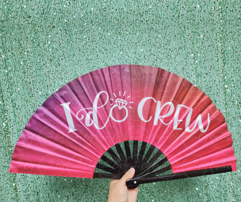 OVERSIZED Hand Fan - I do crew – Paper Cut Design Shop