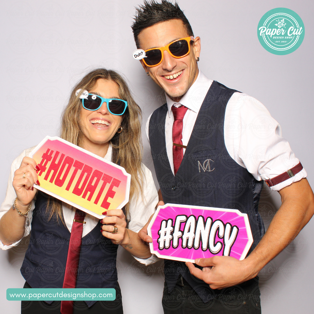 Hashtag Prop Bundle - Photo Booth Props Signs – Paper Cut Design Shop