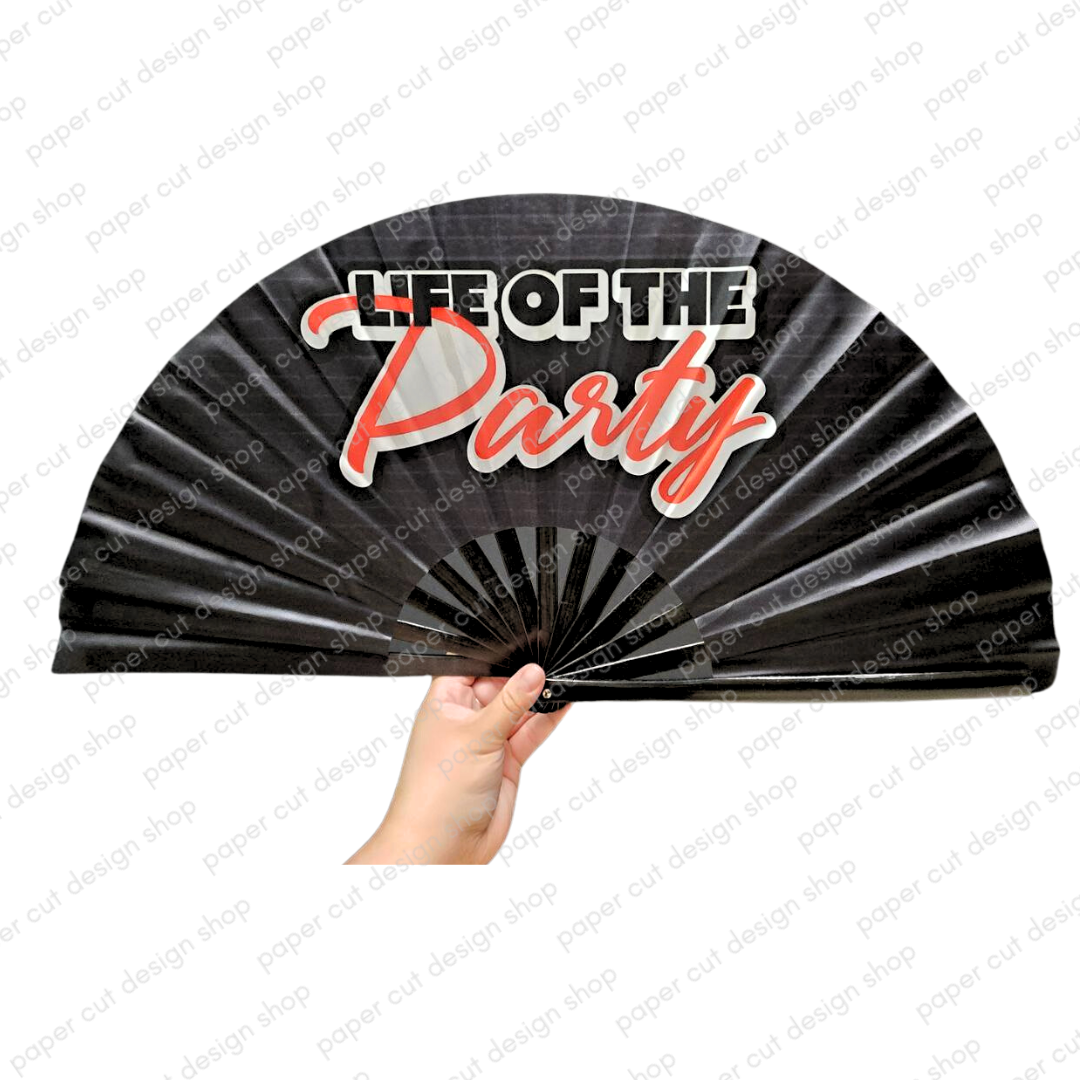 OVERSIZED Hand Fan - Life of the Party – Paper Cut Design Shop