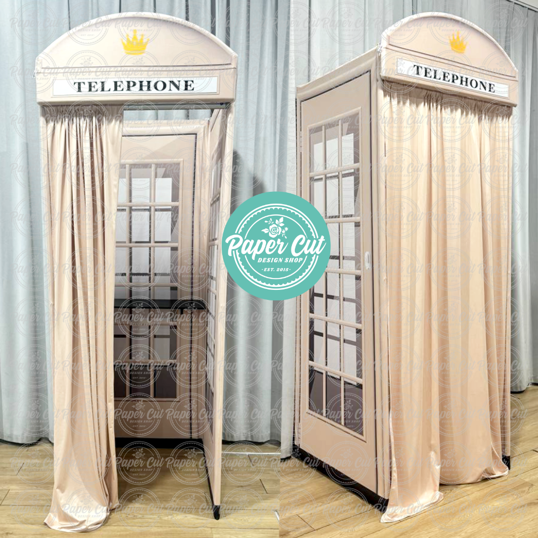 London Style Telephone Booth Enclosure (With Curtain) – Paper Cut ...