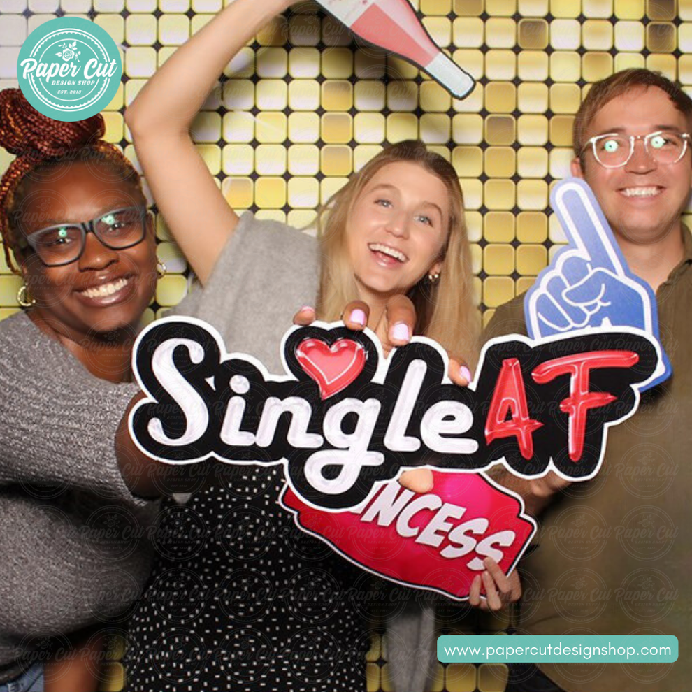 Single AF Photo Booth Props Single Side Prop – Paper Cut Design Shop