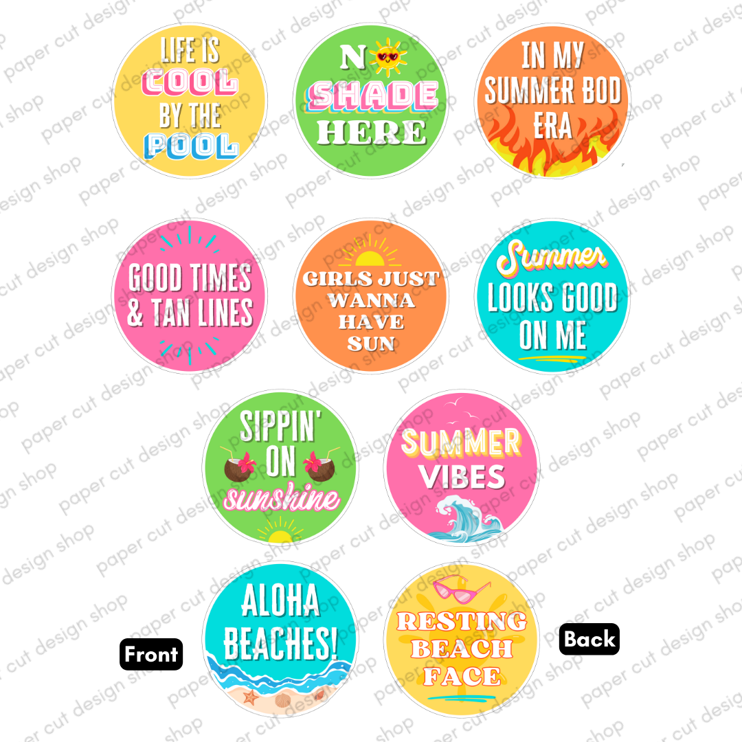 Summer Prop Bundle - Photo Booth Props & Signs – Paper Cut Design Shop