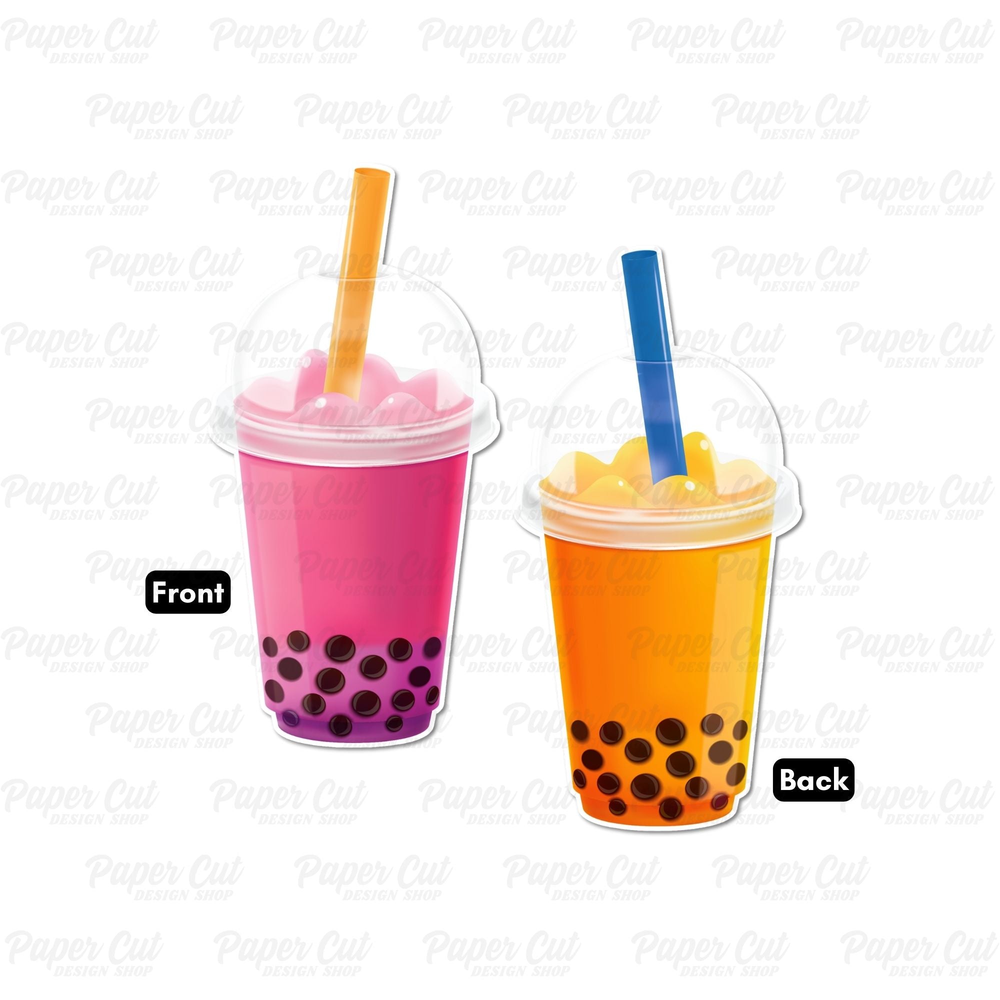 Boba Drink with Straw Single Prop – Paper Cut Design Shop