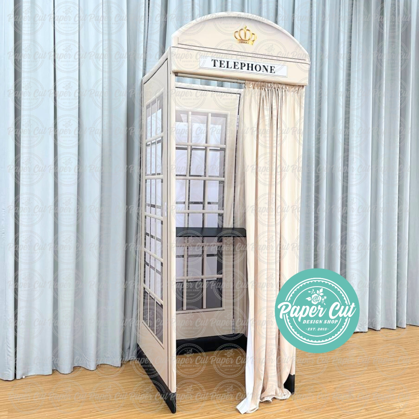 EXPO London Style Telephone Booth Enclosure (With Curtain) – Paper Cut ...