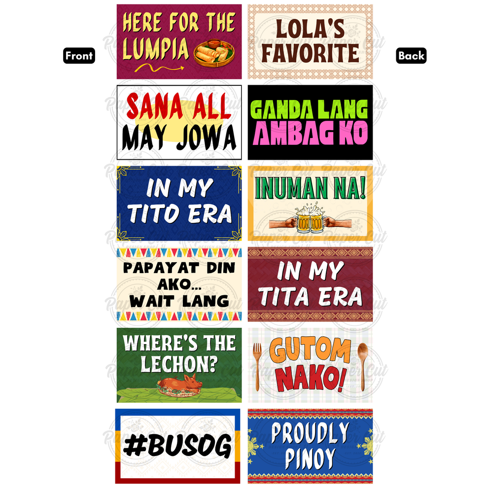 Filipino Pinoy Props Bundle - Photo Booth Props & Signs – Paper Cut ...
