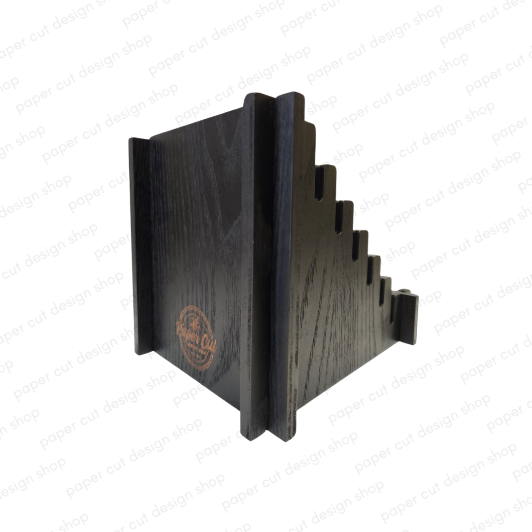 Ladder Prop Signs Holder - Black Wood – Paper Cut Design Shop