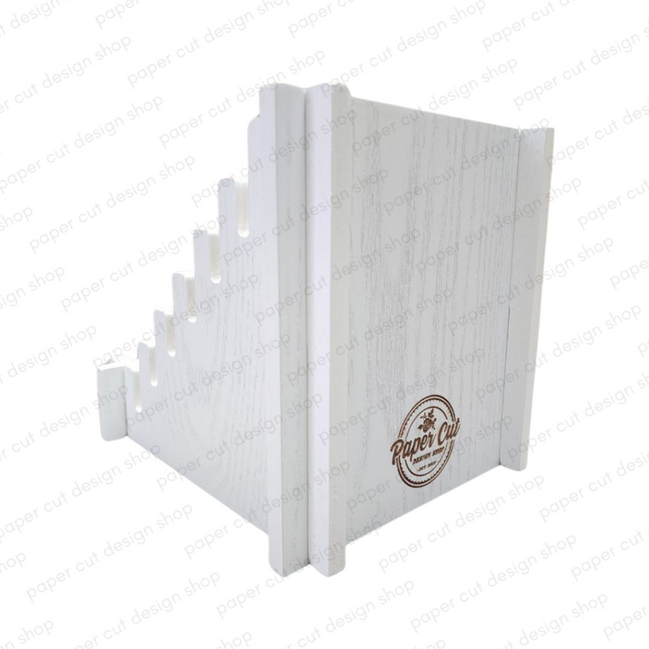 Ladder Prop Signs Holder - White Wood – Paper Cut Design Shop