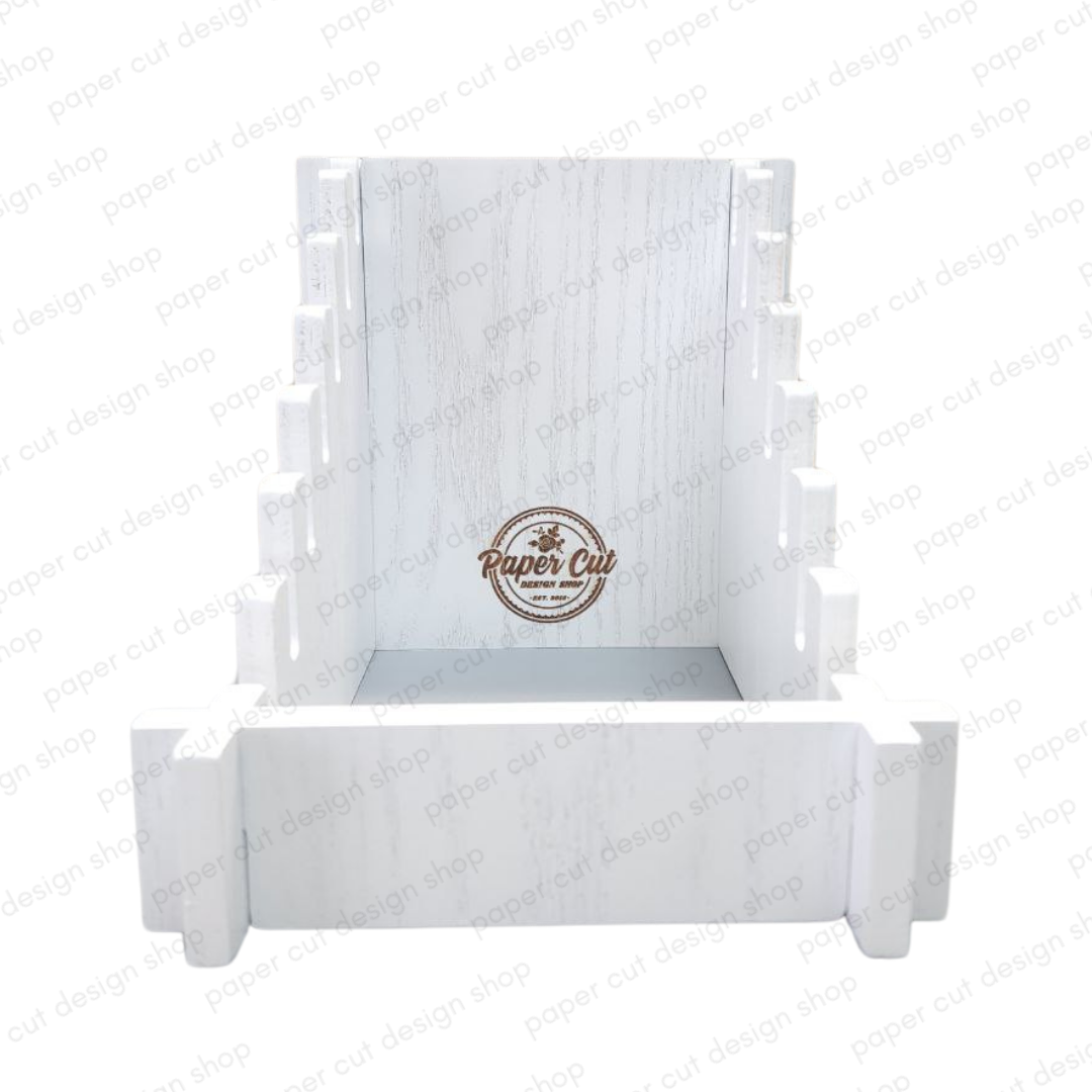 Ladder Prop Signs Holder - White Wood – Paper Cut Design Shop