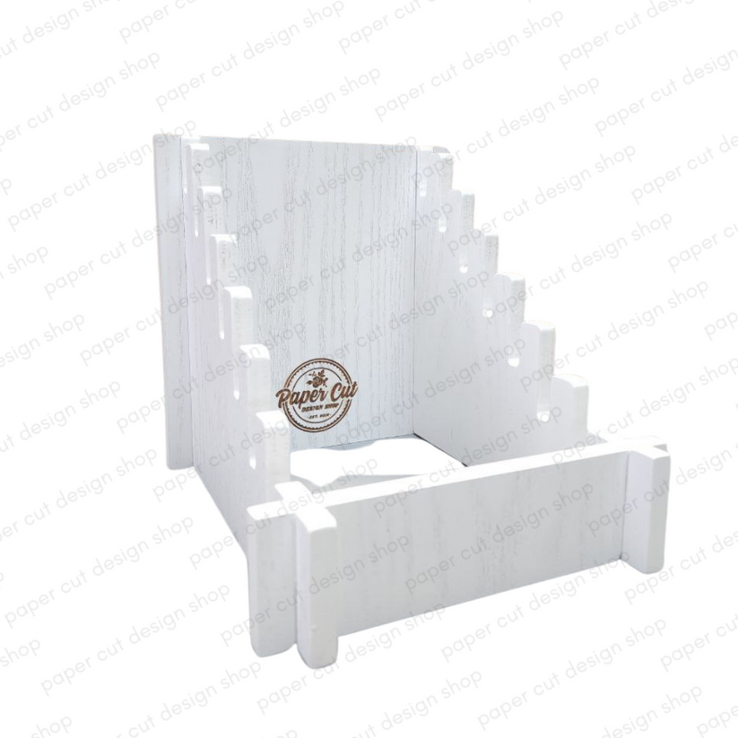Ladder Prop Signs Holder - White Wood – Paper Cut Design Shop