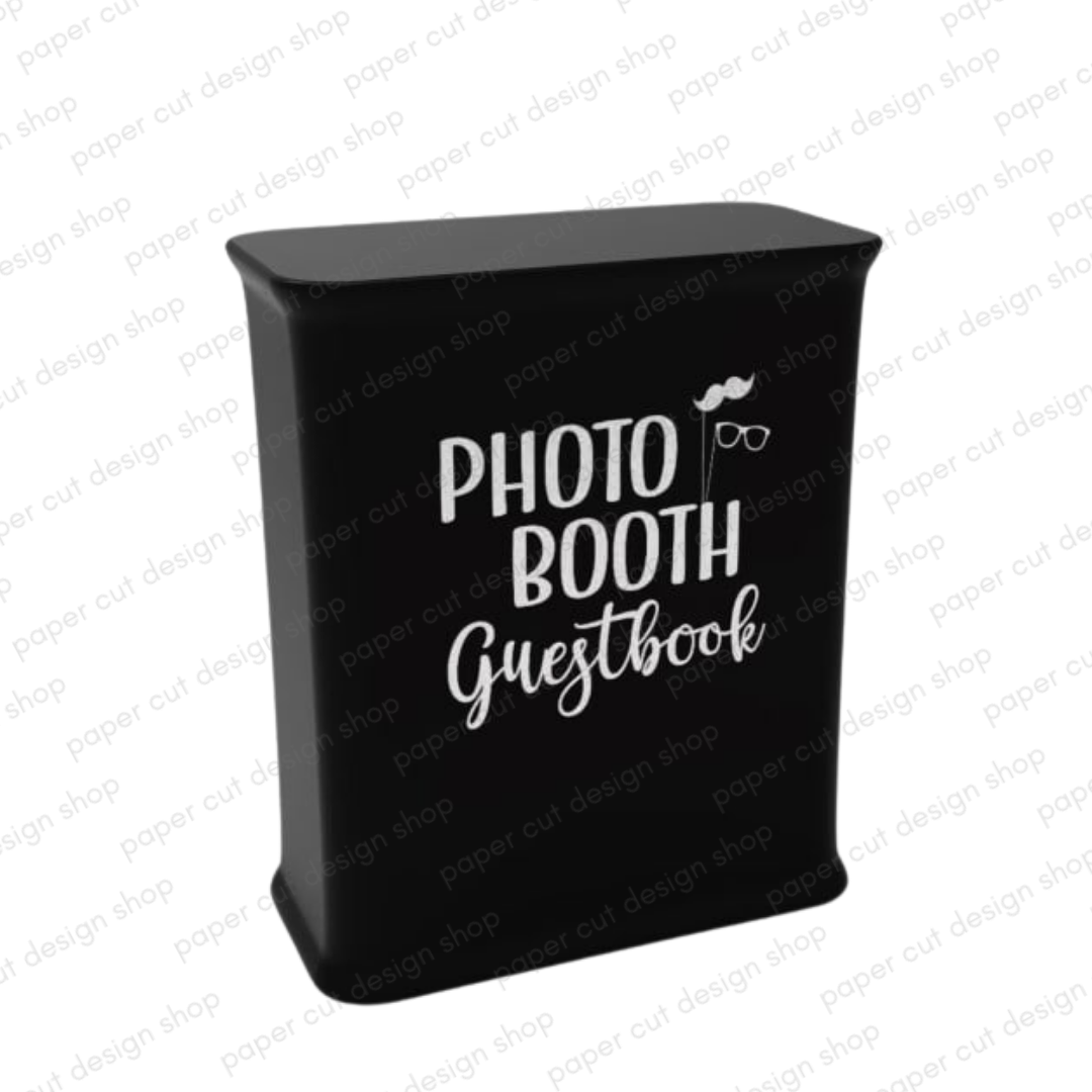 Photo Booth Guestbook Album Portable Counter Table Black (Pop-up Style ...