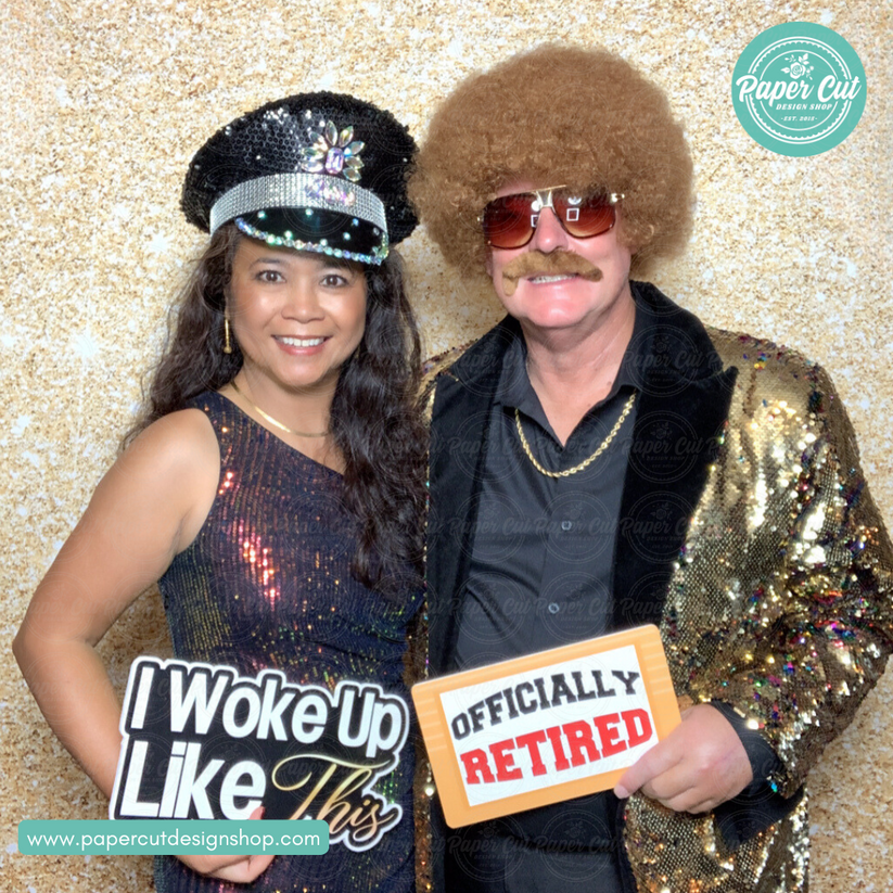 Retirement Prop Bundle - Photo Booth Props & Signs – Paper Cut Design Shop