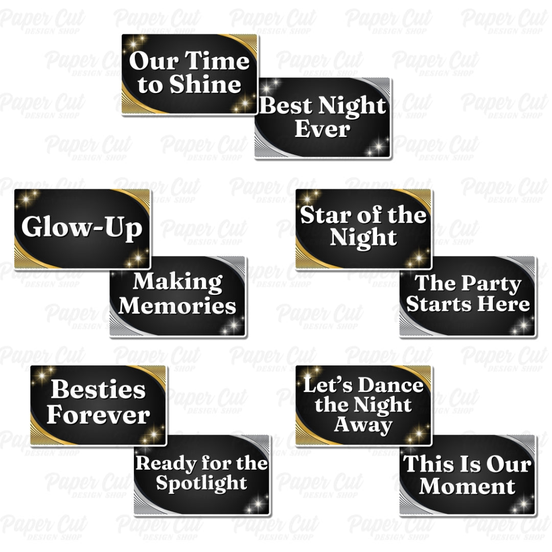 Prom Party Prop Bundle - Photo Booth Props & Signs – Paper Cut Design Shop