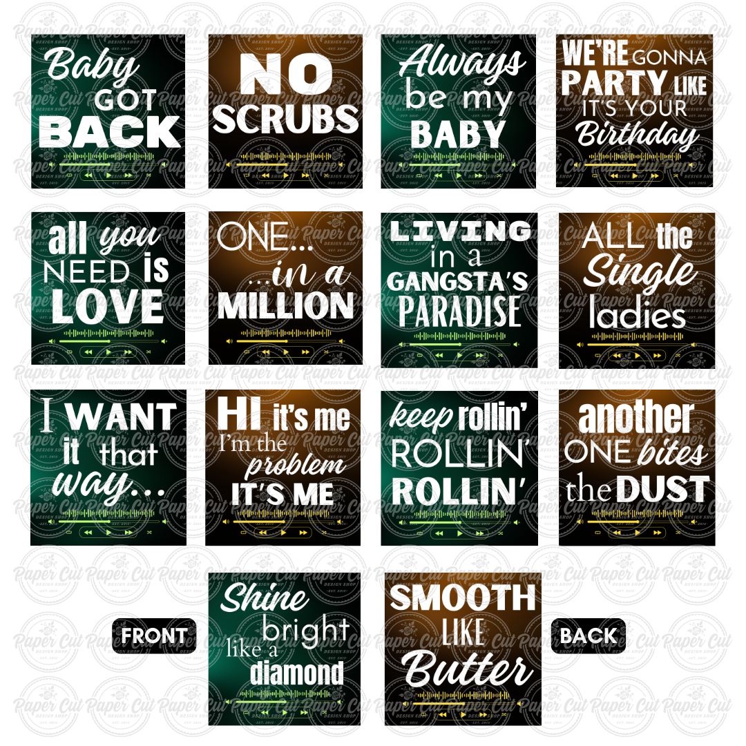 Song Prop Bundle - Photo Booth Props & Signs – Paper Cut Design Shop