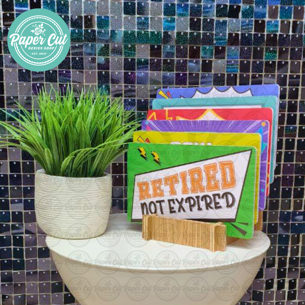 Prop Signs Holder (ladder style) - Natural Wood – Paper Cut Design Shop