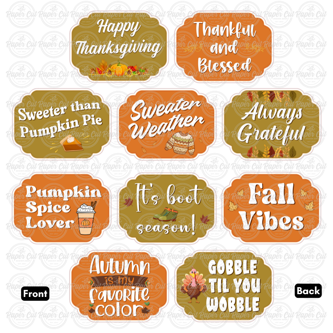 Thanksgiving & Fall Prop Bundle - Photo Booth Props & Signs – Paper Cut ...