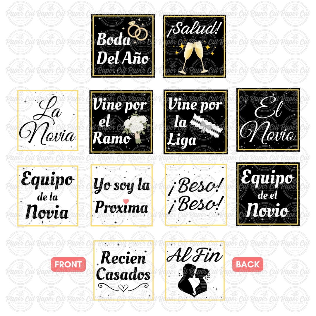 NEW Spanish Wedding 2 Prop Bundle - Photo Booth Props & Signs – Paper ...