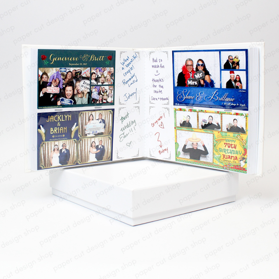 Bulk (Pack of 5PCS) WHITE Slip-in Photo Booth Album 4x6 Photos Box Inc ...