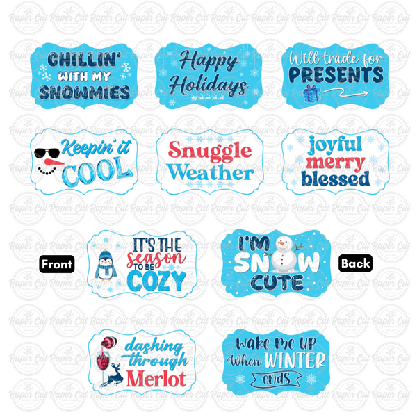Holiday Prop Bundle - Photo Booth Props Signs – Paper Cut Design Shop