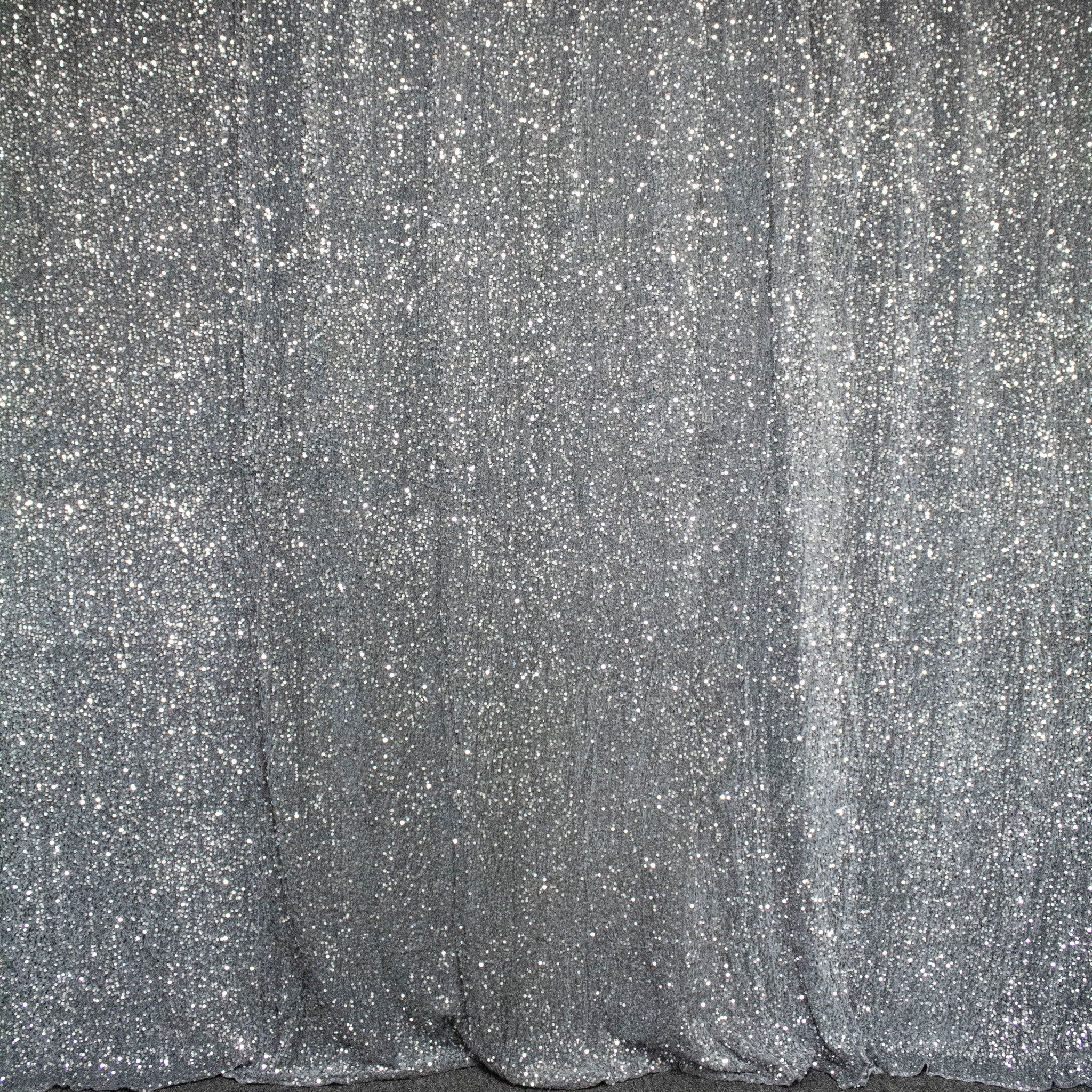 Deluxe Sequins Backdrop Cloth Silver Color with Rod Pocket 10ft wide x ...